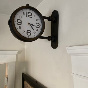 Double-side Retro Station Clock, Industrial, Loft Style. - Etsy
