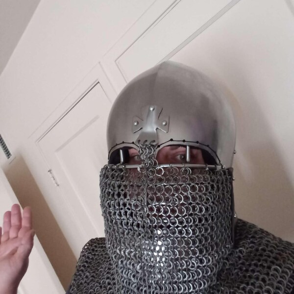 Buhurt Helmet Armor for Medieval HMB Combat Armored Steel Bascinet Wolf ...