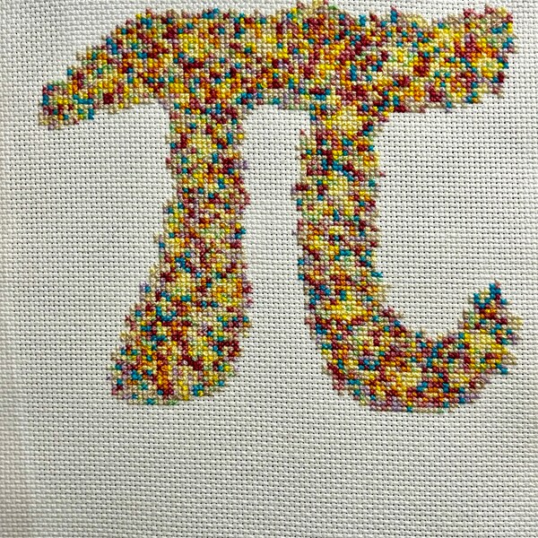 Rainbow Sprinkle Pi Cross Stitch Pattern | Math Teacher Gifts ...