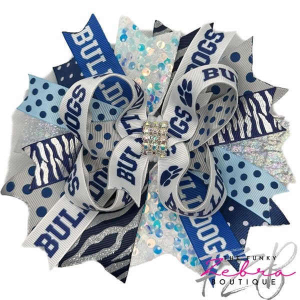 Navy Blue and Gold Ribbon, 7/8” Grosgrain Ribbon, School Colors Ribbon ...