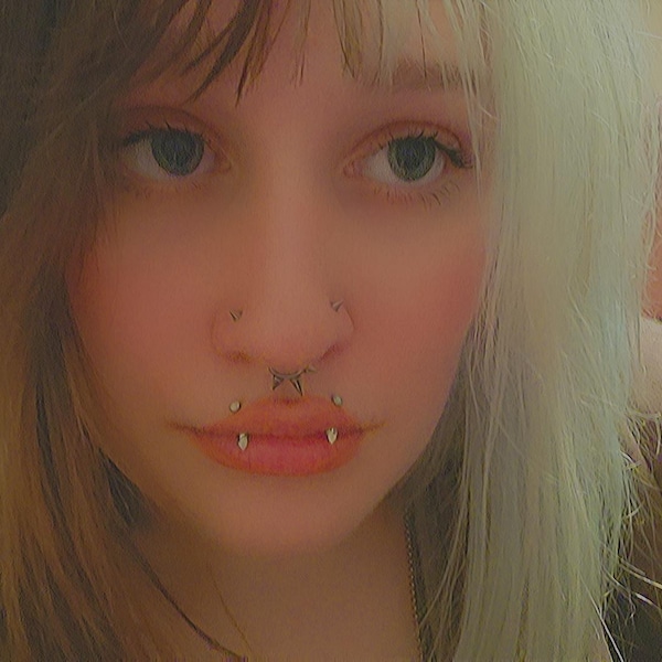 Vertical Labret Bridge Piercing Eyebrow Rings Bars Titanium Curved ...