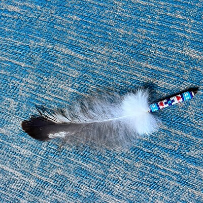 Medicine Wheel With Feather Beaded Great Plains American Indians Style ...