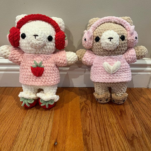 2 in 1 Cow Plushie Crochet Pattern | Peach Cow and Avocado Cow ...