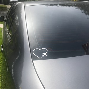 Heart Airplane Aviation Pilot Decal Sticker - Etsy