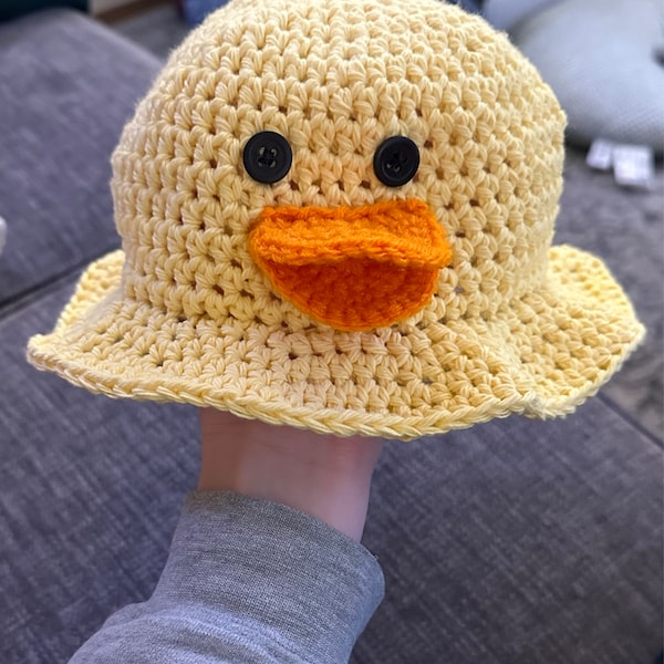 Crochet Written Pattern - Duck Bucket Hat - Etsy