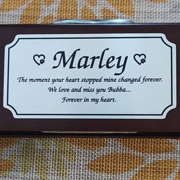 2"x8" Custom Imprinted Name Plate Brushed Metallic Rose Gold Fits ...