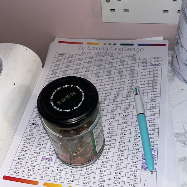 5p Saving Challenge, Save for University, Saving Plan, Save for a Rainy ...