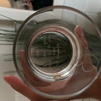 Custom Glass With Handwriting Engraved Personalized Handwriting Gift ...