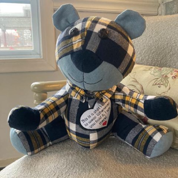 Embroidered Memory Patch Heart: Pre-made Memorial Patch for Pillows ...