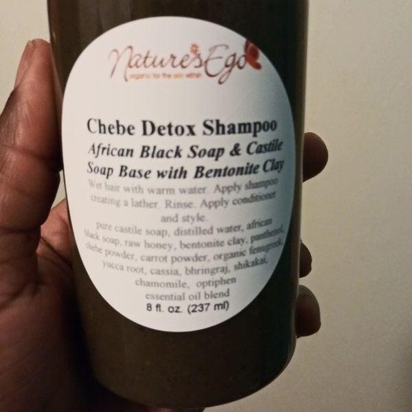 Chebe Detox Shampoo (stimulating, All Hair Types, Ayurvedic, Low/high ...