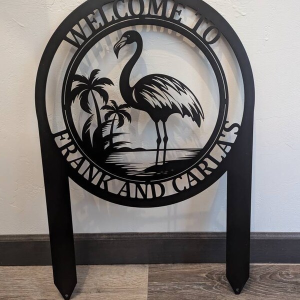 Outdoor Metal Sign With Lake Scene, Personalized Address or Lake Lot ...