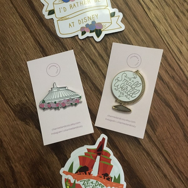 Hard Enamel Pin Disneyland Disney World Inspired Its a Small World Ride ...