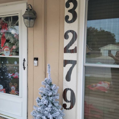 12 Inch Corrugated Tin Numbers / Rusty Tin Numbers / Corrugated Tin ...