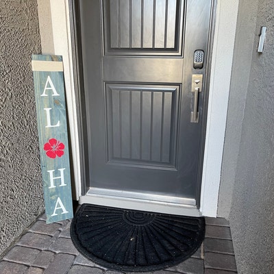 Large Aloha Sign With Hibiscus Tropical Welcome Wood Sign Any Symbol ...