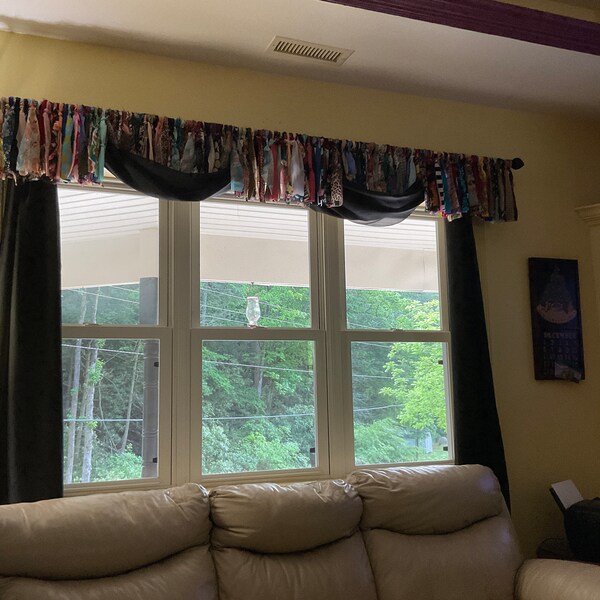 Bohemian Rag Chop Valance - Etsy