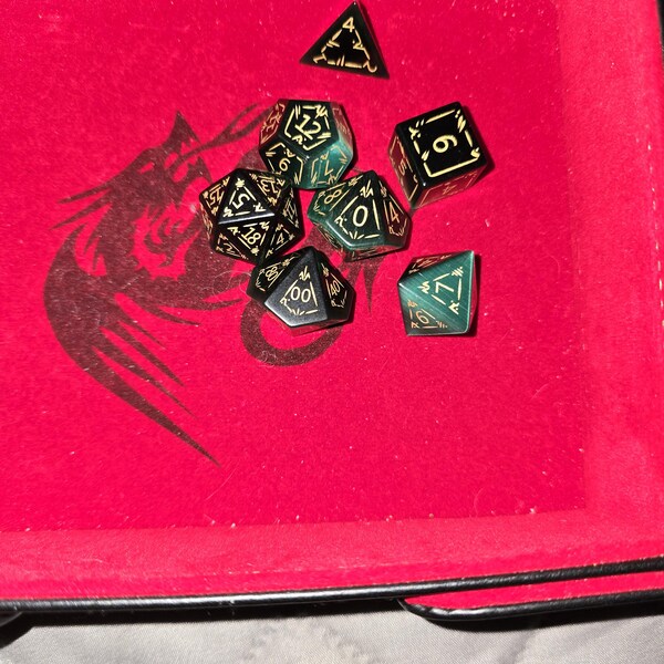 Gemstone Opalite Elven Cut Polyhedral Dice (with Box) Dnd Set - Etsy