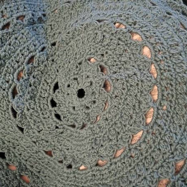 Round Crochet Blanket Pattern: Lacy Shell Design (digital PDF Download ...