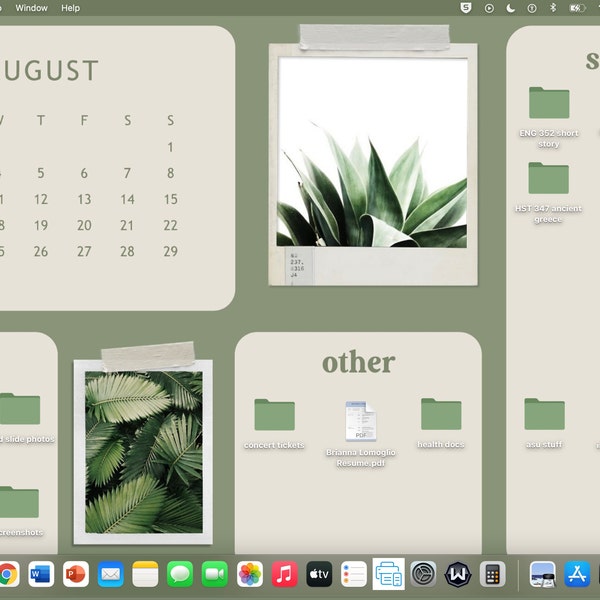 CALENDAR 2022 Desktop Wallpaper - Green Desktop Organizer for Students ...