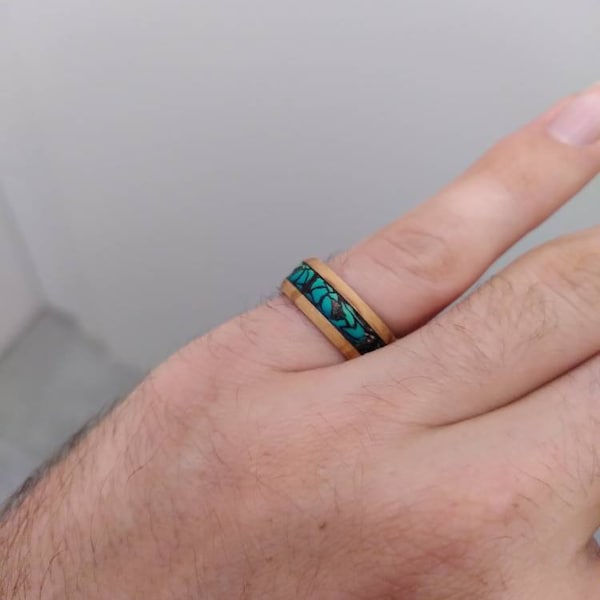Olive Wood Ring | Boho Ring | Men Ring | Hippie Ring | Nature Jewelry ...