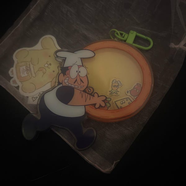 Pizza Tower Game Peppino Shaker Keychain - Acrylic Keychain - Etsy