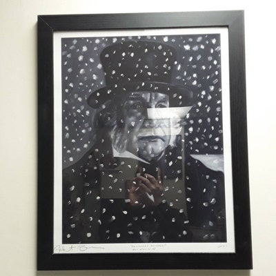 Classic A Christmas Carol Scrooge Art Print Painting Holiday Home Decor ...