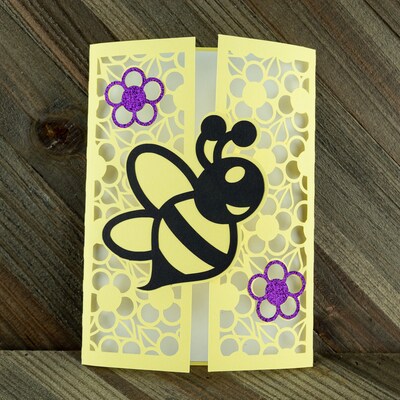 Bundle Set Bee Spring Cards SVG Files Cricut Cut Files Spring - Etsy