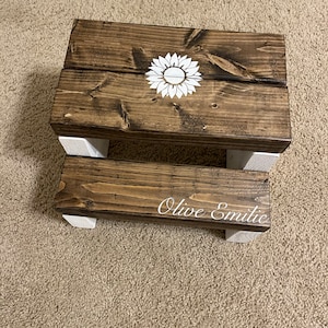 Heirloom Wooden Stool Kids Step Stool Hardwood Step Stool - Etsy