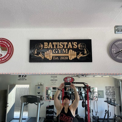 Personalized Gym Name Sign Custom Home Gym Workout Room Sign Gifts for ...