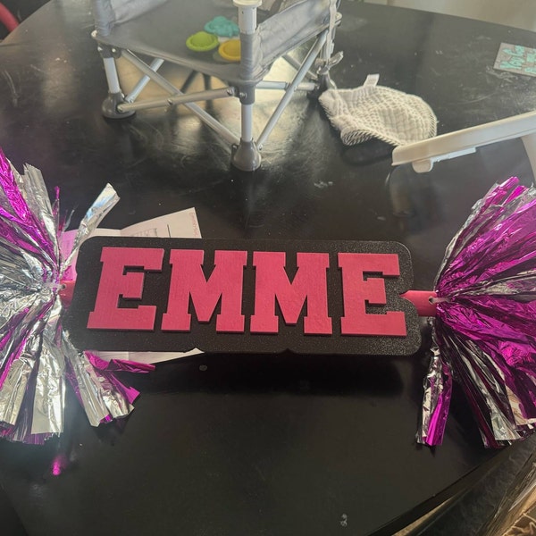 Custom Cheer Stick -game Day Signs - Pom Pom Sign - Custom Cheer Stick ...