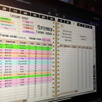 Weekly Budget Planner Book Budget Spreadsheet Cash Envelopes Cash ...