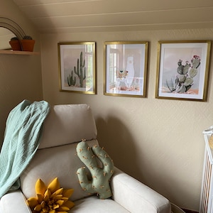 Llama Nursery Decor Llama and Cactus Prints Baby Girl | Etsy