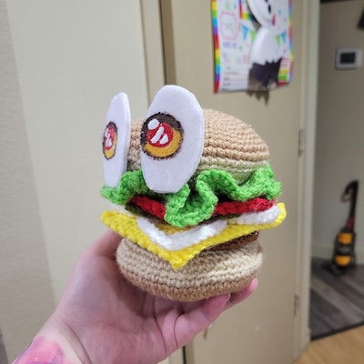 Hamburger Crochet Pattern, Burger Crochet Pattern, Hamburger Amigurumi ...