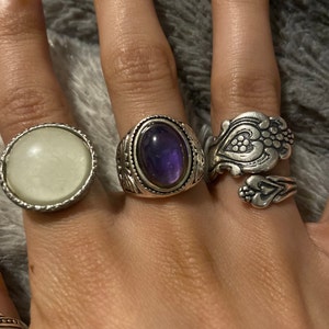 Silver Plated Adult Mood Ring, Silver Color Changing Mood Ring, Size 8 ...