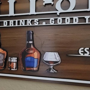 Personalized Wooden Bar Sign, Custom Wood Sign, Personalized Wood Sign ...