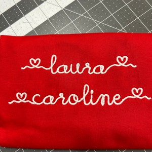 The mallory Cursive Satin Font With Heart Swashes Machine Embroidery ...