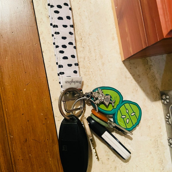 Floral Keychain Wristlets, Neutral Key Fobs, Wristlet for Keys, Key ...