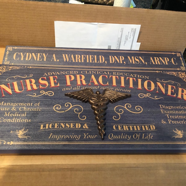 Nurse Practitioner Wood Sign With Optional Personalization >>> Order by ...