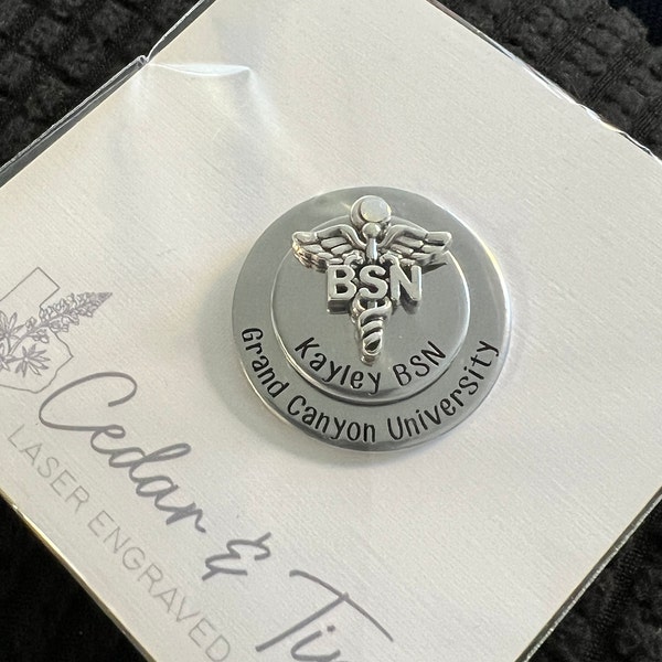 BSN Pin | BSN Nursing Pin for Nurse Graduation | BSN Gift for Nurse ...