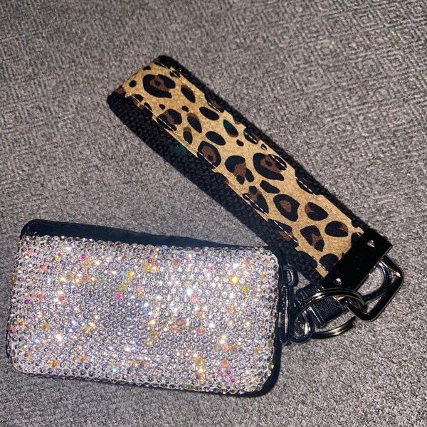 Cheetah Print Fabric Key Fob- Leopard Print Key Fob- Animal Print Key ...