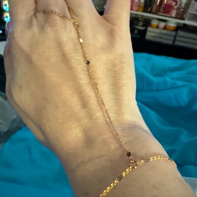 Gold Hand Chain, Dainty 18k Gold Plated Hand Chain Gold Hand Chain ...