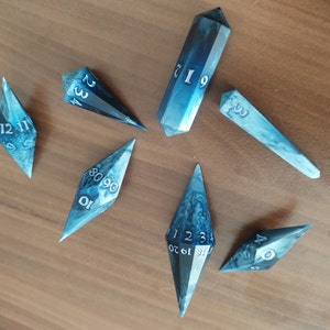 Pink and Blue Iridescent Crystal Dnd Dice. Luminescent Cave - Etsy