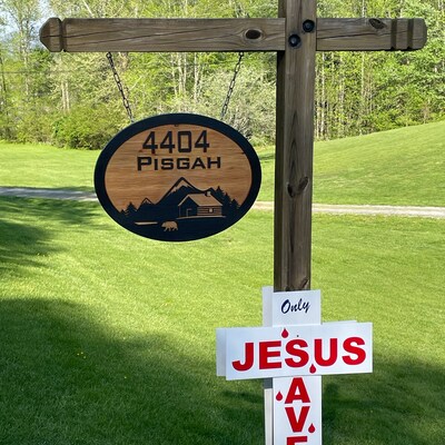 Estate Sign Custom Carved Rustic Outdoor Exterior Wood Address - Etsy