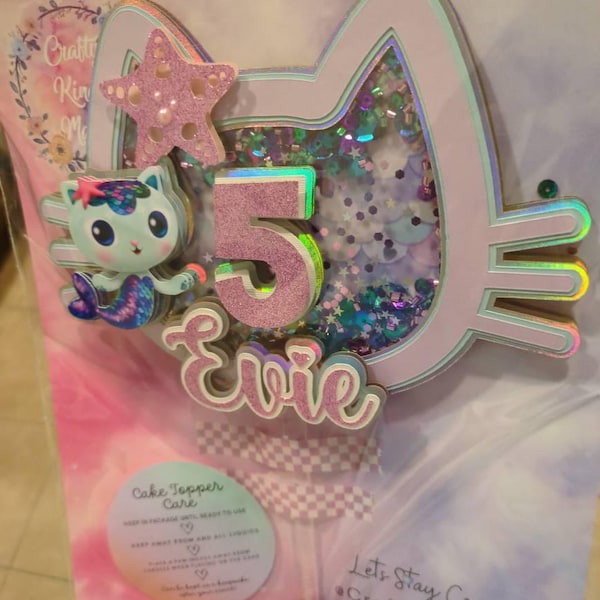 Mercat Gabby Cat Playhouse Inspired Custom Cake Topper - Etsy