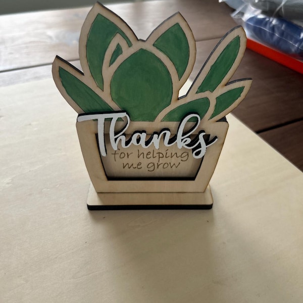 Succulent Teacher Appreciation Gift Card Holder | Thank You for Helping ...