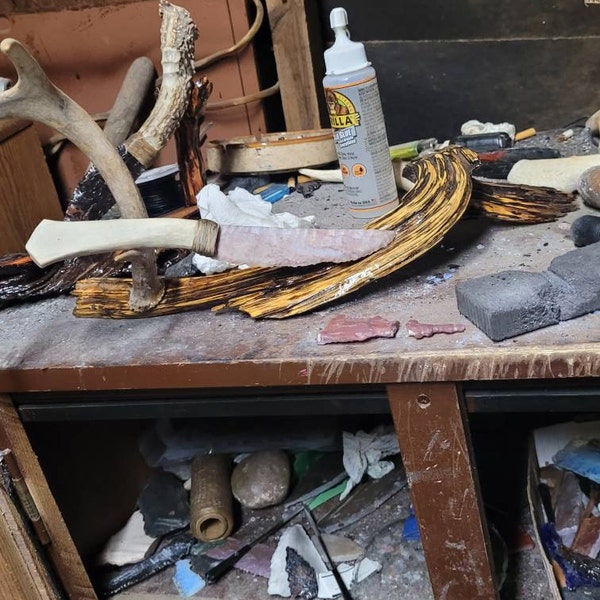 Flint Knapped Knife Obsidian - Etsy