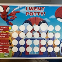 Spidey Potty Training Chart, Potty Reward Chart, Spidey and His Amazing ...