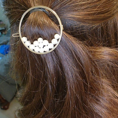 Long Bridal Hair Pin Pearl Hair Pin Long Crystal Bobby Pin - Etsy