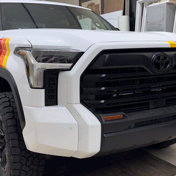 FJ Cruiser Decal, Mountain Silhouette With Retro Stripes, Ivan Stewart ...