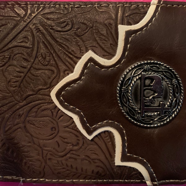 Longhorn Mens Wallet Western Bifold Wallet Ostrich Black Short Texas ...