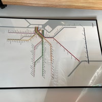 LIRR Map / New York City / Long Island Rail Road / NYC Minimal Poster ...